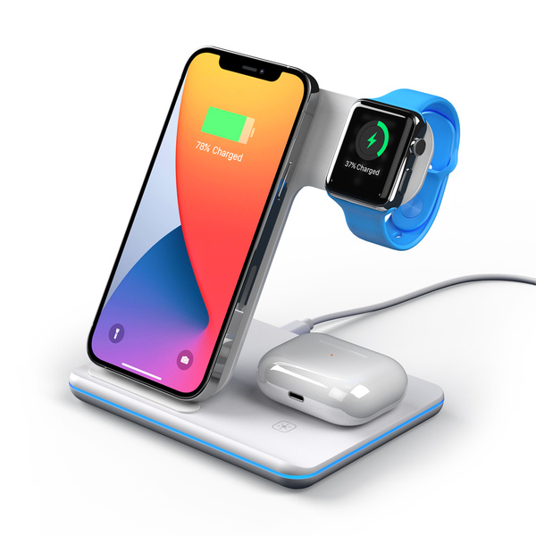 Зарядная станция для мобильных устройств Deppa 3 в 1: iPhone, Apple ...