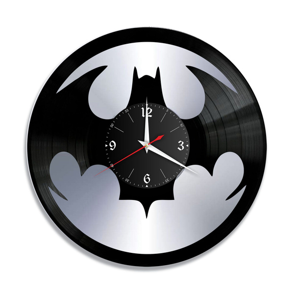 Настенные часы Бэтмен (Batman) серебро из винила, #4 - купить по низкой ...