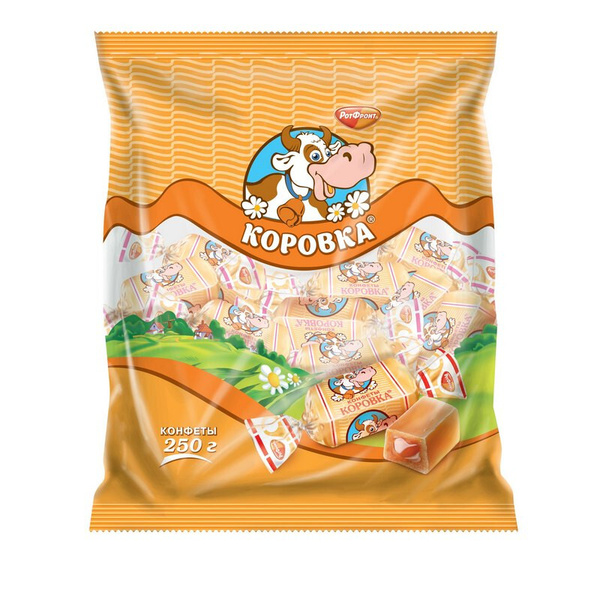 Конфеты Коровка Рот Фронт, 250г - купить с доставкой по выгодным ценам ...