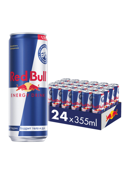 Энергетический напиток Red Bull, 355 мл х 24 шт - купить с доставкой по ...