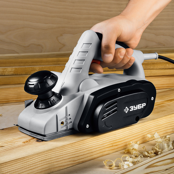 Рубанок электрический (электрорубанок), ЗУБР ЗР-950-82, глубина 3.0 мм, 15000 об/мин, 82 мм, 950 ...