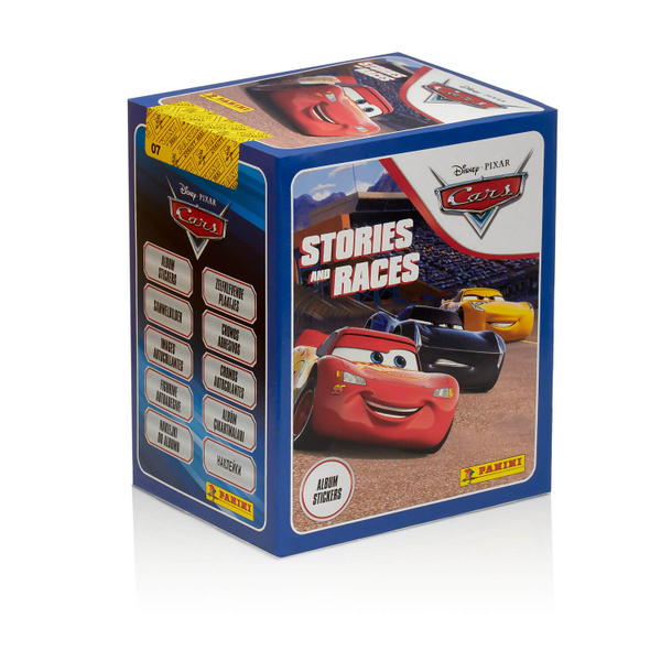 Panini / Бокс с наклейками CARS/ ТАЧКИ. ИСТОРИИ И ГОНКИ (50 пакетиков в ...