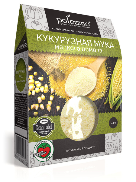 Кукурузная мука мелкого помола, 500 г / без глютена / пп продукт ...