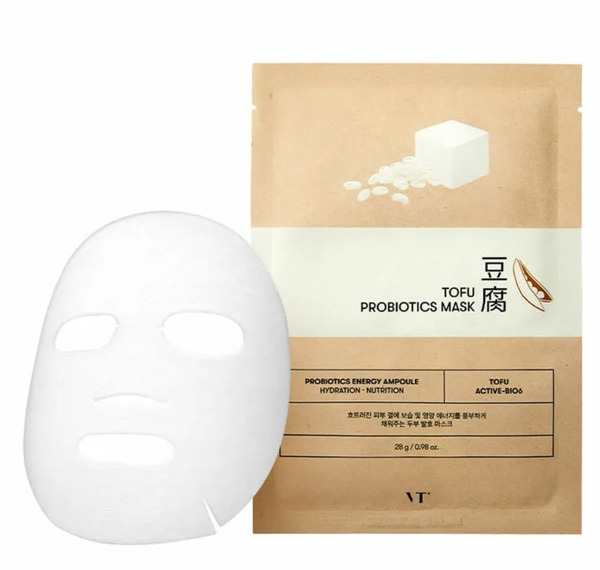 Vt Cosmetics, Маска для лица тканевая Vt Tofu Probiotics Mask (1шт ...
