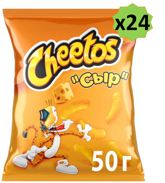 Снеки Cheetos Читос Сыр, кукурузные, 50 г х 24 шт - купить с доставкой ...