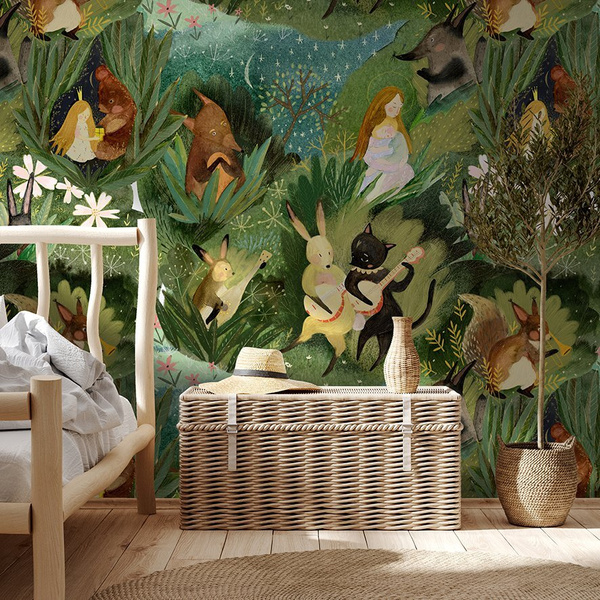 Обои флизелиновые Веселье в поле Fun House Store виниловые на флизелине моющиеся 1м 3 м