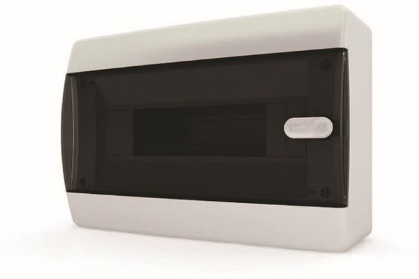 Щит навесной Tekfor 12 (1x12) модулей IP41 прозрачная черная дверца CNK 40-12-1 - купить по ...