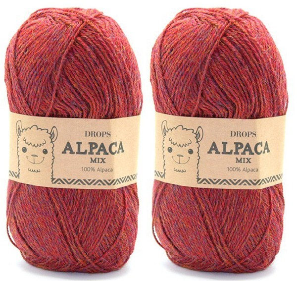 пряжа Drops Alpaca Mix (Дропс Альпака Микс), 2 мотка по 50 г, цвет 5565 ...