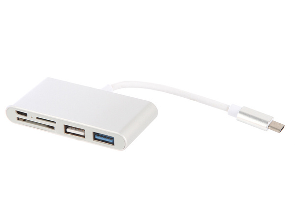 Адаптер Red Line Multiport Adapter Type C 5 In 1 Lite Silver УТ000015894 купить с доставкой по