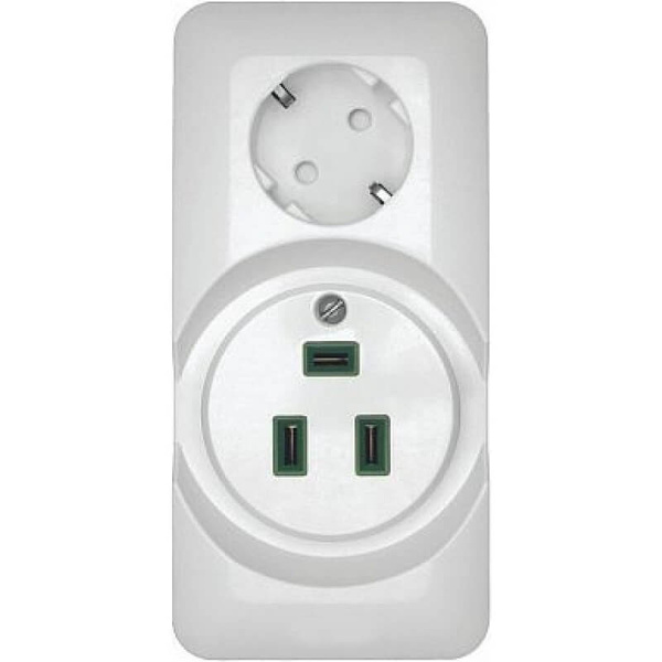 Розетка Schneider Electric Wessen Прима белая, двойная, для электроплит ...