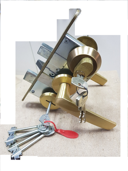 Замок врезной Abloy 451S Boda латунь с ручками цилиндр ключ-вертушка - купить по низкой цене в ...