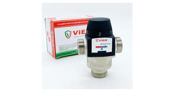 Трехходовой Термостатический смесительный клапан VIEIR 1", 20-50, 4,5 куб./час - смесительный ...