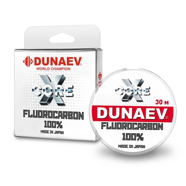 Флюорокарбоновая леска для рыбалки DUNAEV Флюорокарбон Fluorocarbon_0.4, 1 шт. по 30 м купить по ...