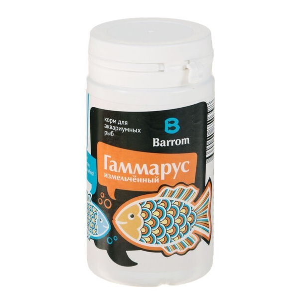 Barrom корм для рыб и черепах, гаммарус измельченный, 100мл - купить с ...