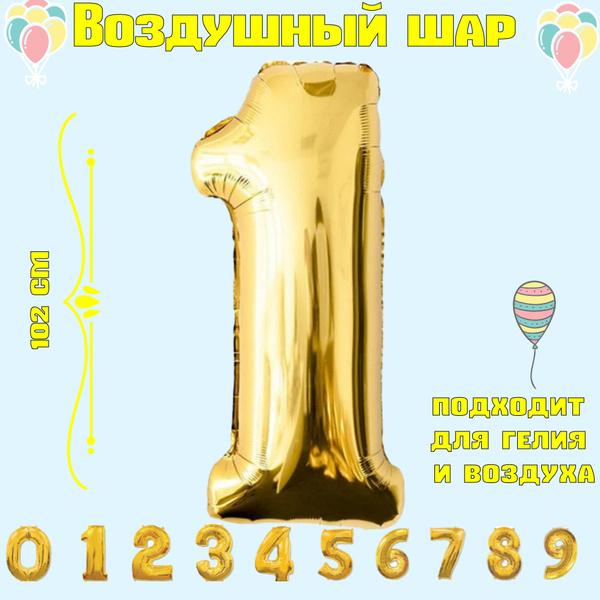 Шарики воздушные / цифра 4 на день рождения / шары цифры - купить по ...