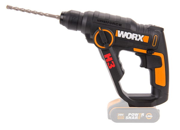 Перфоратор аккумуляторный WORX H3 WX390.9, 20В, без АКБ и ЗУ - купить в ...