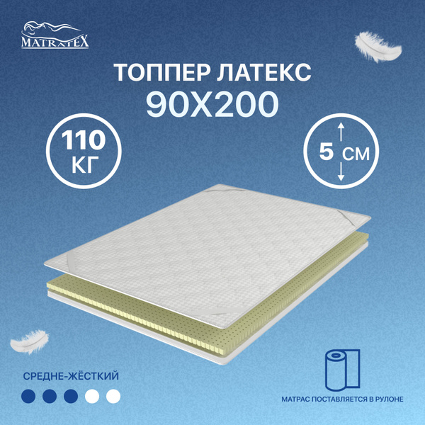 Топпер-наматрасник MATRATEX ЛАТЕКС, Беспружинный, 90 - купить по ...