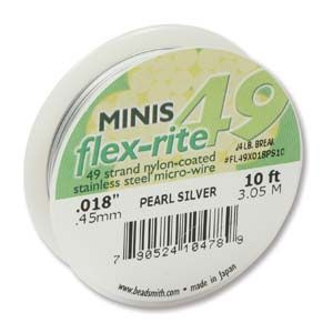 Тросик ювелирный Flex-Rite 49 струн, 0.45мм (0.018in), жемчужный ...