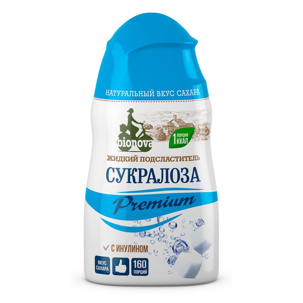 Сахарозаменитель BIONOVA Подсластитель Бионова Сукралоза Premium жидкий ...