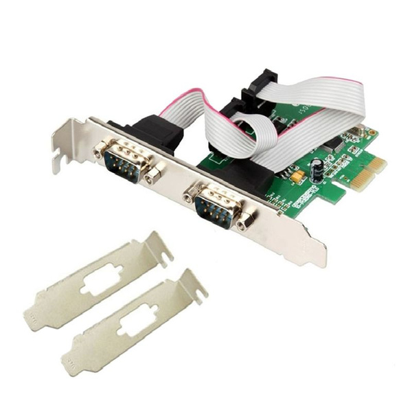 Плата контроллера PCI Express с 2 портами Serial RS232 Com Db9 и ...