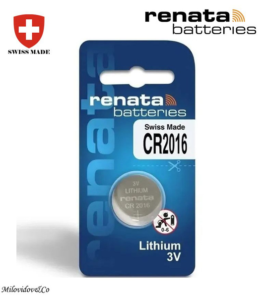 Renata Батарейка CR2016, Li (литиевый) тип, 3 В, 1 шт купить на OZON по низкой цене (383695731)