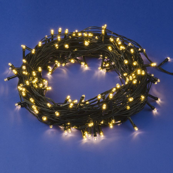 Гирлянда светодиодная интерьерная 20 метров. 200 светодиодов. Теплый ...