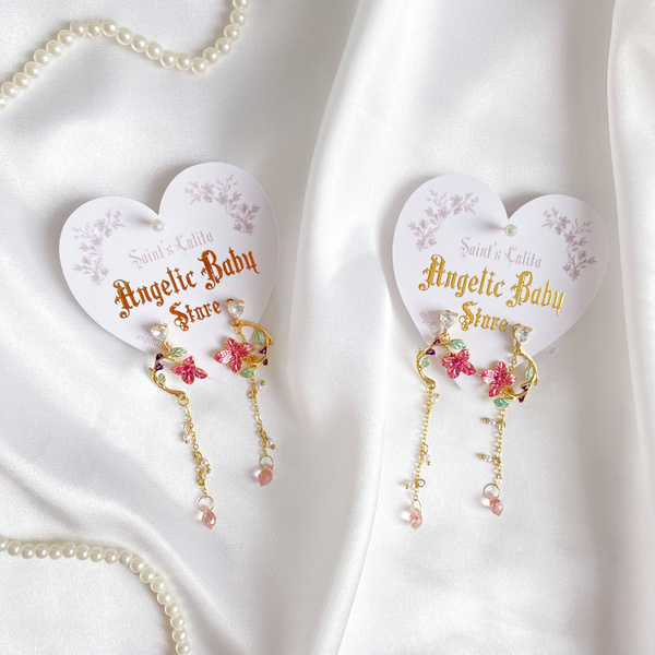 Золотые Серьги с Бутонами Цветов - Saint s Lolita - Angelic Baby Store ...