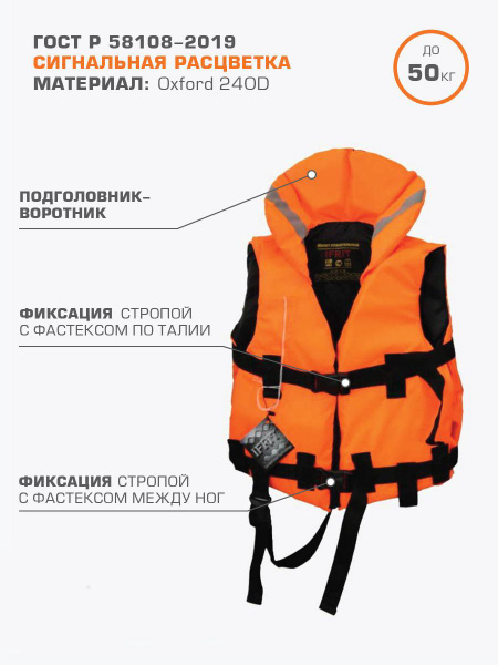 Спасательный жилет Ifrit-50 ГОСТ Р 58108-2019 - купить по выгодной цене ...