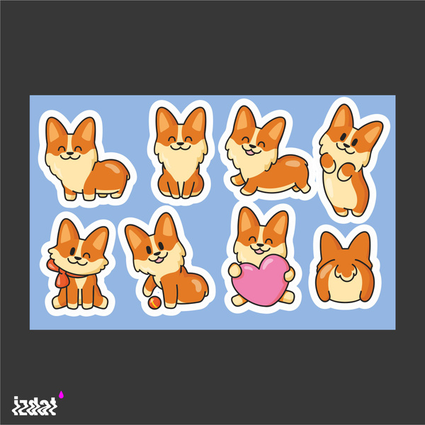 Наклейка с корги, стикерпак, наклейка на ноутбук - купить с доставкой ...