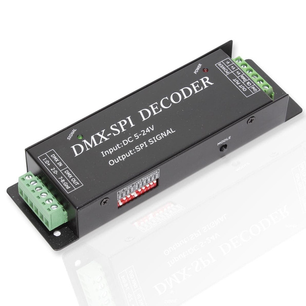 Dmx-spi контроллер dmx-480 (DC5-24V, Data, CLK, 480W) - купить с ...