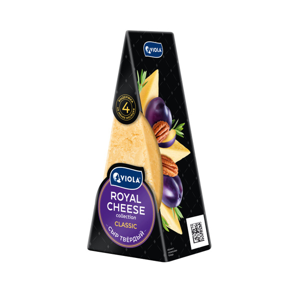Сыр твёрдый Viola Royal Cheese Collection Classic, кусок, 40%, 200 г ...