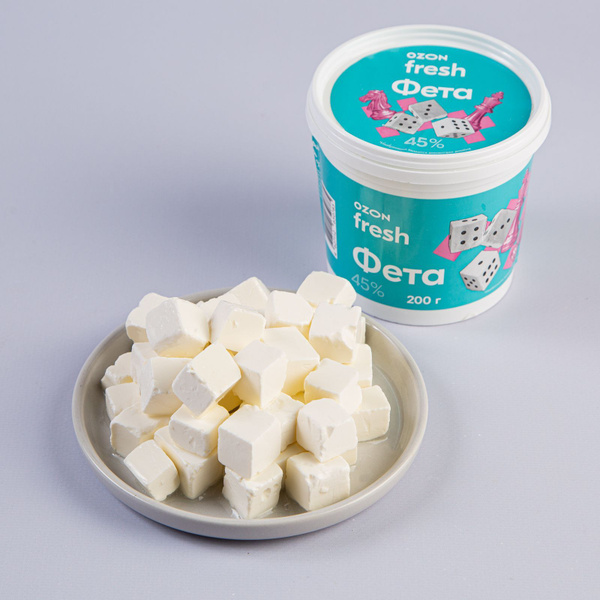 Сыр Фета Ozon fresh, 45%, рассольный, 200 г - купить с доставкой по ...