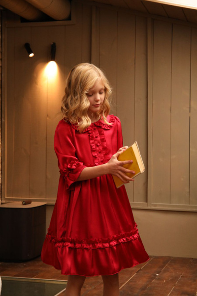 Платье Девочки Jerry Berry красный Вечерний/праздничный Три четверти ...