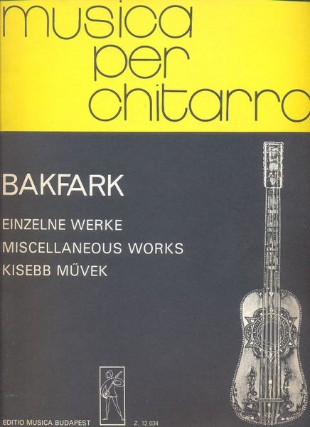 Бакфарк. Избранные композиции в обработке для гитары Daniel Benko ...