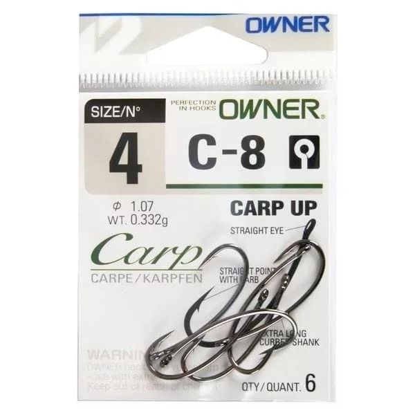 Карповые крючки рыболовные японские Owner (Овнер) - 53268 C-8 CARP UP ...
