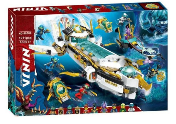 Конструктор LEGO Подводный Дар Судьбы / Деталей 1211 / Ниндзя 60086 ...