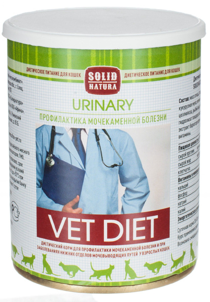 Корм Solid Natura Vet Diet Urinary (консерв.) для кошек, профилактика ...