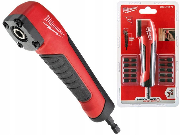 Держатель для бит Milwaukee Угловая насадка SHOCKWAVE 1/4" с комплектом ...