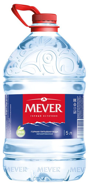 ВОДА MEVER / МЕВЕР природная минеральная столовая негазированная, ПЭТ 5 ...
