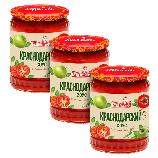 Соус томатный Буздякский Краснодарский, 500г х 3шт - купить с доставкой ...