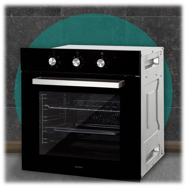 Встраиваемый духовой шкаф NORDFROST HM 6060 B, 67 л объем, конвекция, 6 режимов, гриль, таймер ...