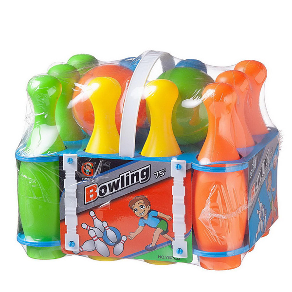 Боулинг Junfa с 10 кеглями 19 см, 2 шарами, в пластиковом держателе WA-16428 - купить с ...