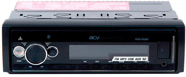 Автомагнитола Bluetooth ACV AVS-916BR, черный1 DIN - купить в интернет-магазине OZON с доставкой ...