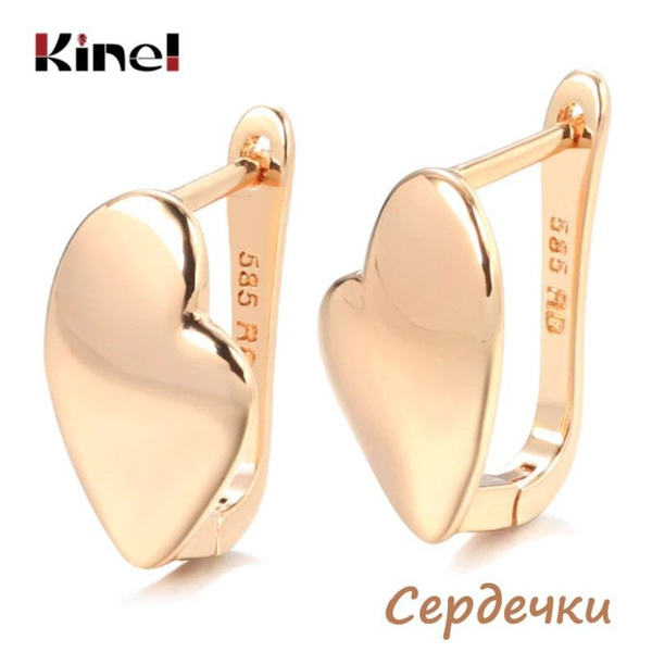 Kinel; женская бижутерия; серьги сердце большие купить на OZON по ...