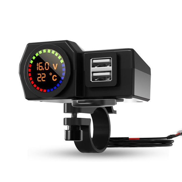USB зарядное устройство со LED индикатором напряжения + температуры ...