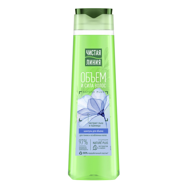Чистая Линия шампунь объем и сила пшениц для тонких и ослабленных волос ...