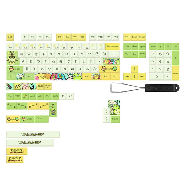 Характеристики Набор мультяшных колпачков, 135 клавиш, профиль XDA, PBT ...