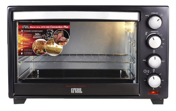 Мини-печь GFGRIL GFO-30B, черный, 30 л купить по низкой цене с ...