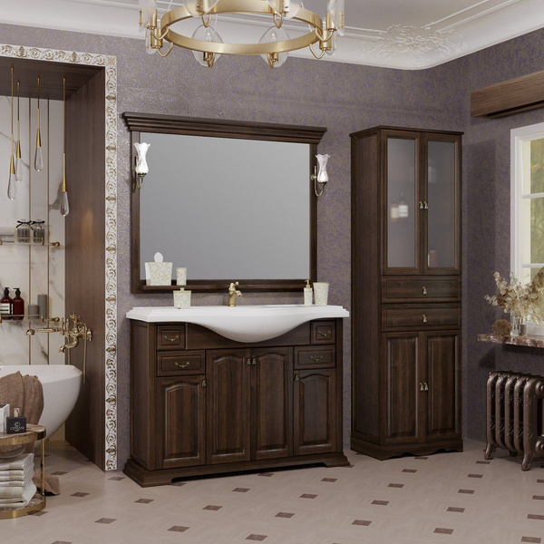 Шкаф-пенал Opadiris Риспекто 60 58, 2 см, напольный, в стиле ретро - купить с доставкой по ...