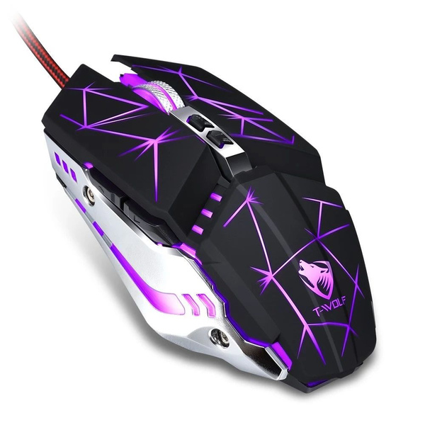 Мышь проводная T-WOLF V7 RGB TWOLF V7, черный - купить по выгодной цене ...